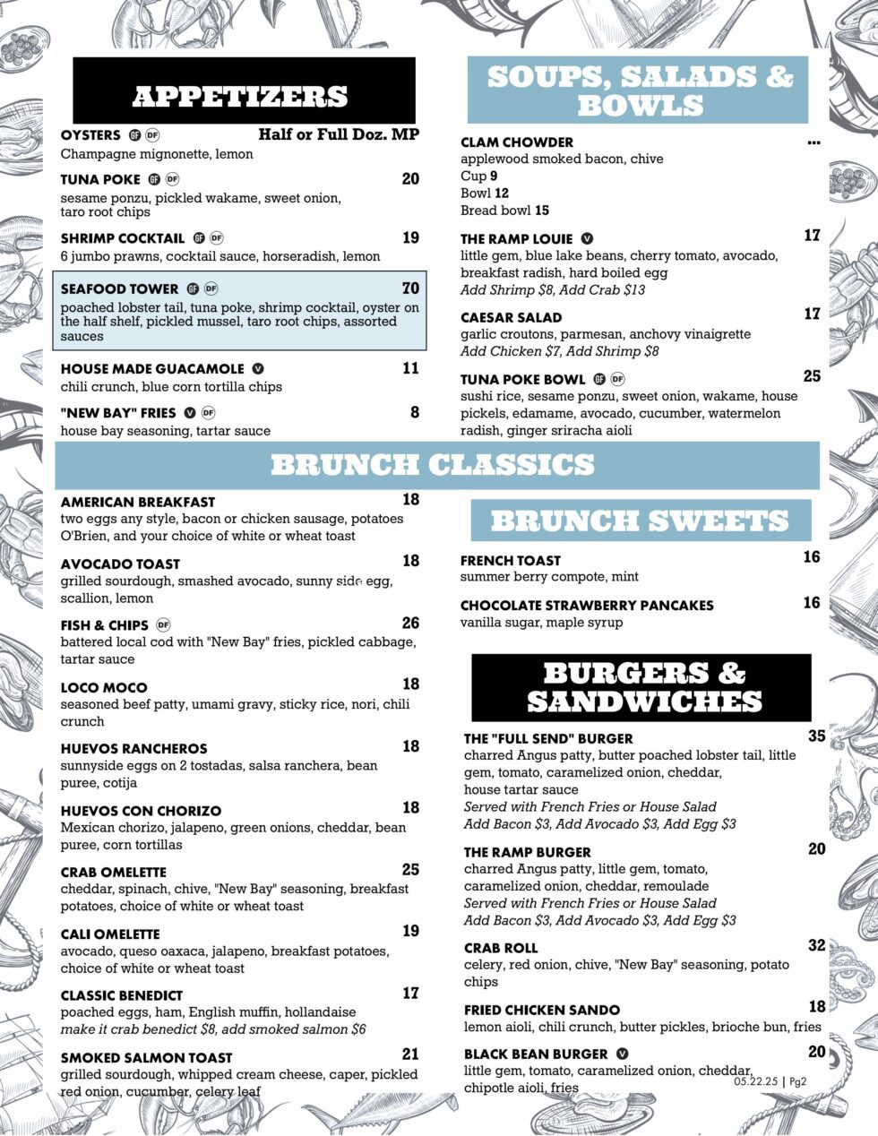 Menu - The Ramp Restaurant