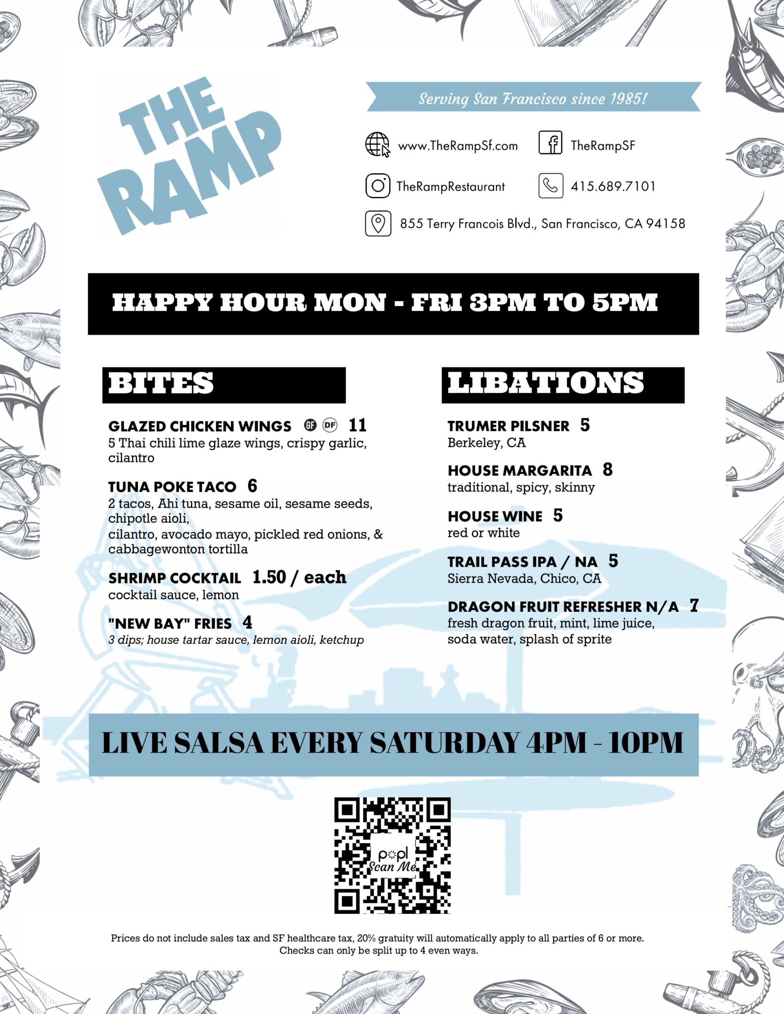 Menu - The Ramp Restaurant