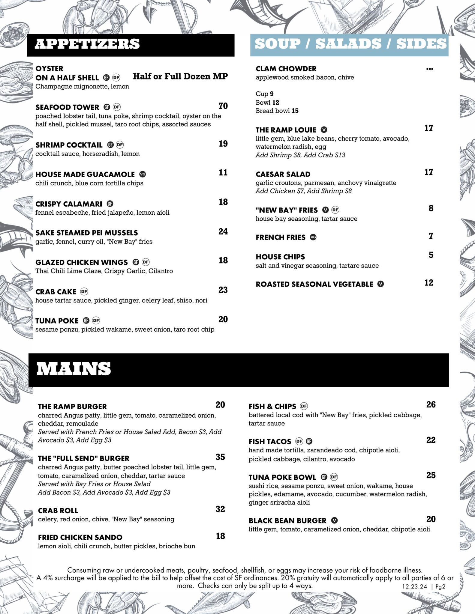 Menu - The Ramp Restaurant