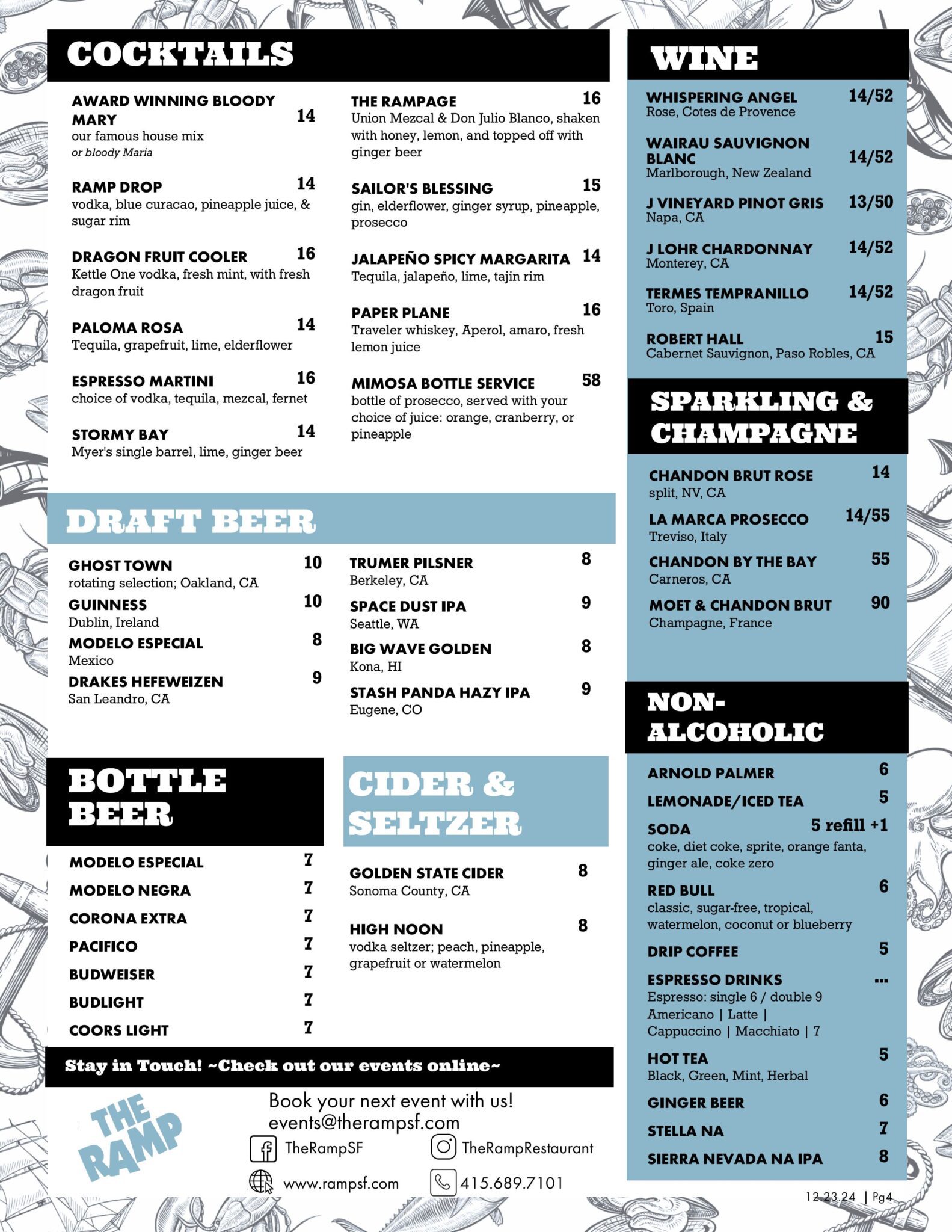 Menu - The Ramp Restaurant